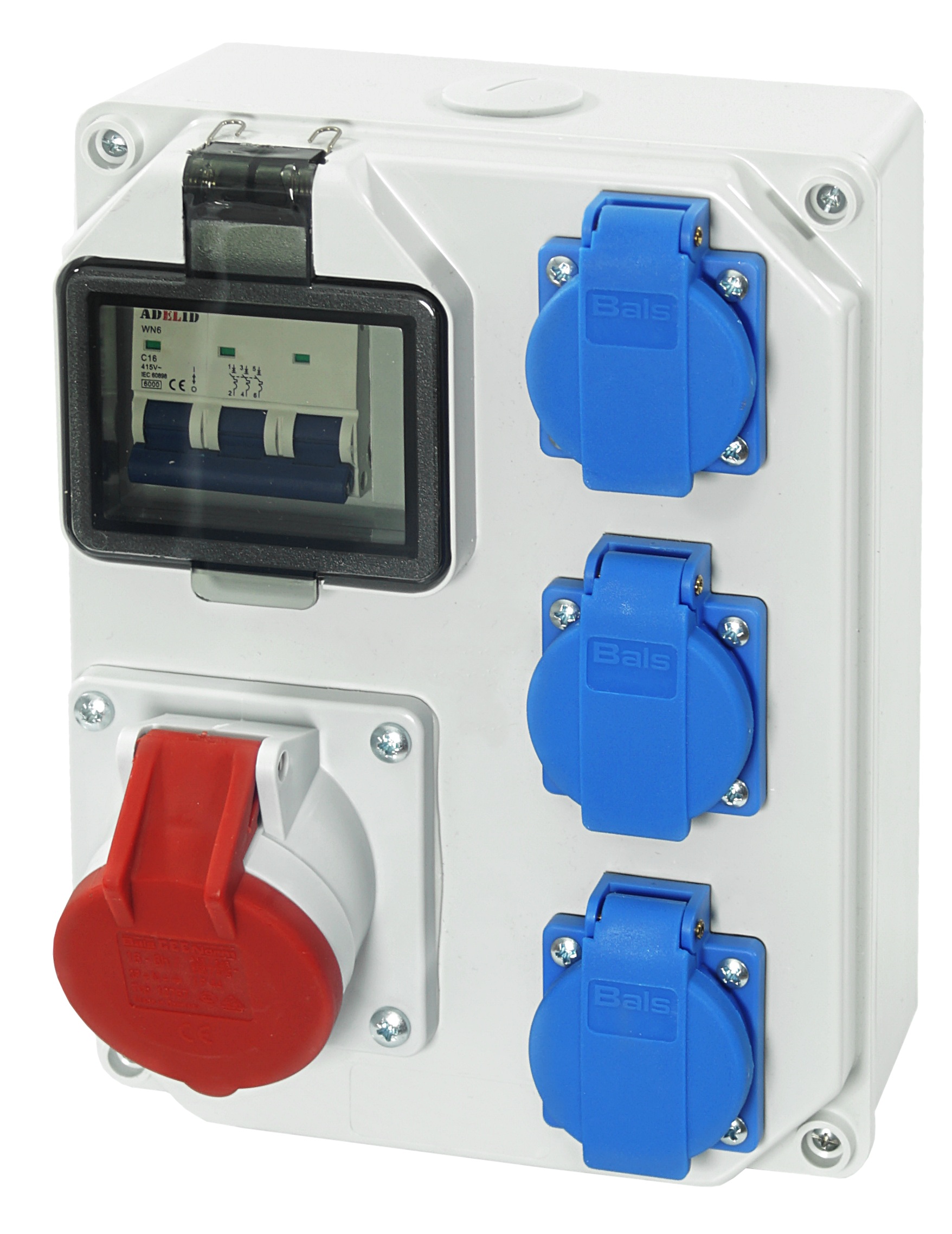 BAUSTROMVERTEILER WANDVERTEILER KOMPLETT 32A 16A MIT BALS DOSE!!!! | eBay